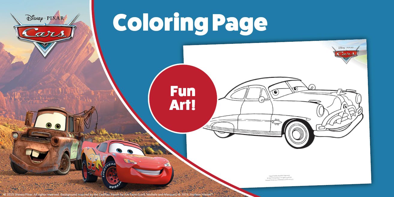 Cars: Doc Hudson Coloring Page