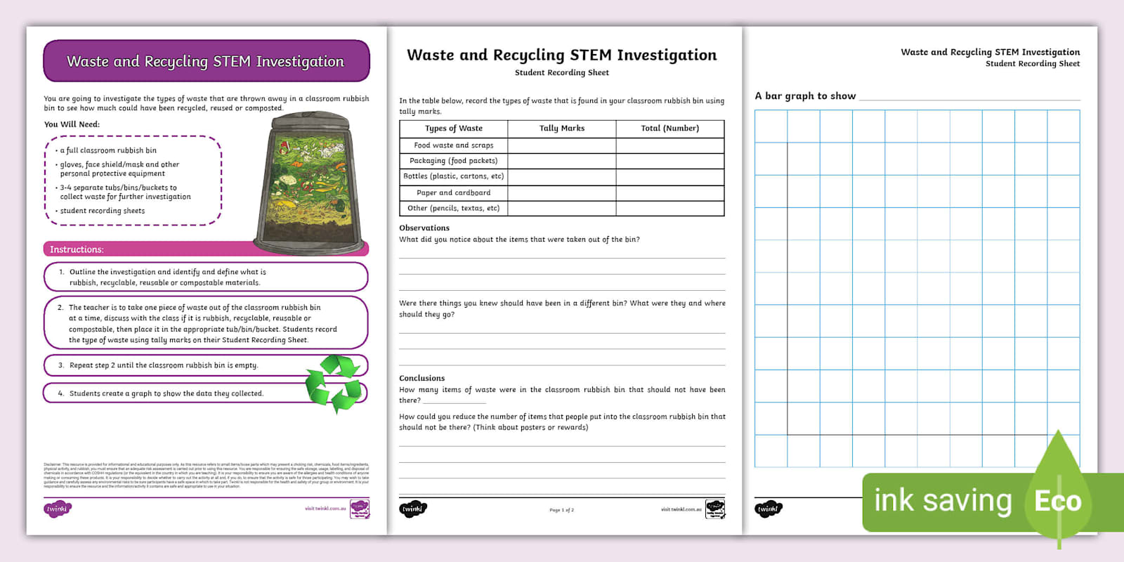 Waste and Recycling STEM Investigation | STEM Recycling