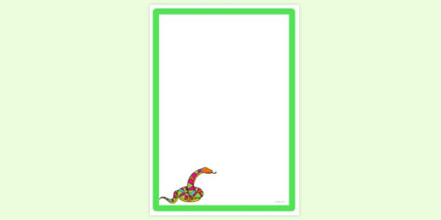 Rainbow Serpent Page Border | Page Borders | Twinkl