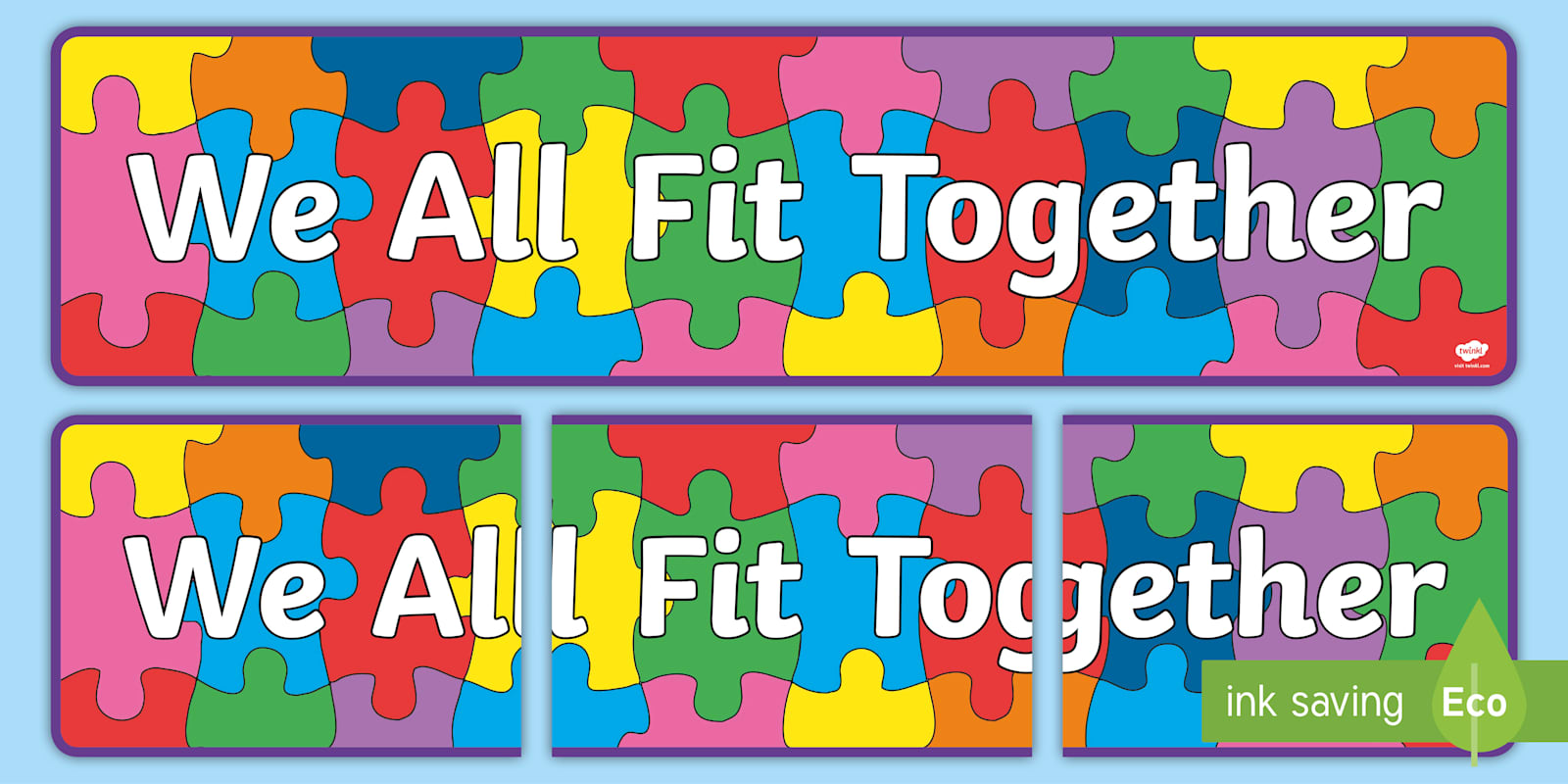 We All Fit Together Banner