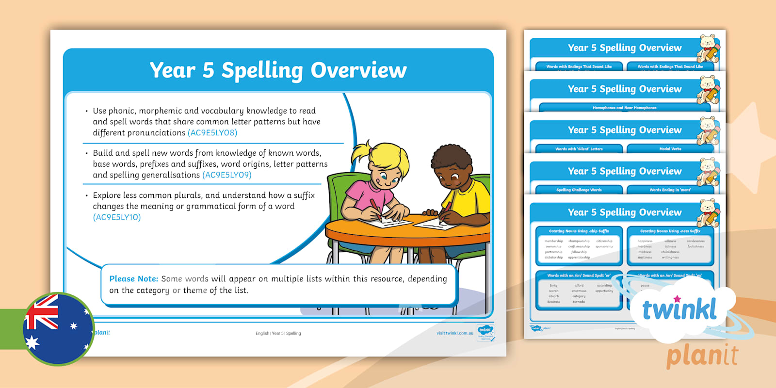 Year 5 Spelling Overview