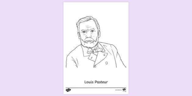 Louis Pasteur Colouring Sheet