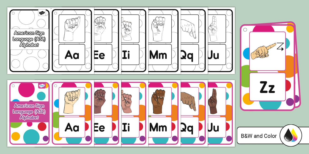American Sign Language (ASL) Alphabet Sign and Flip Booklet
