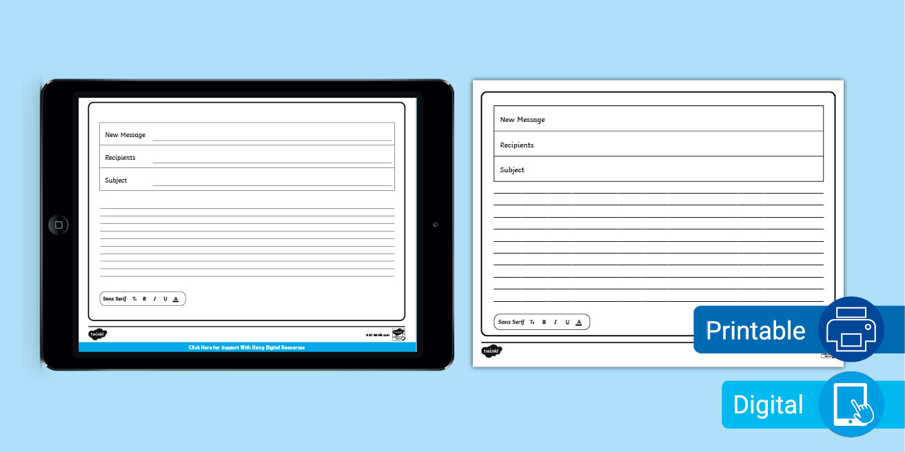 Email Writing Practice Template