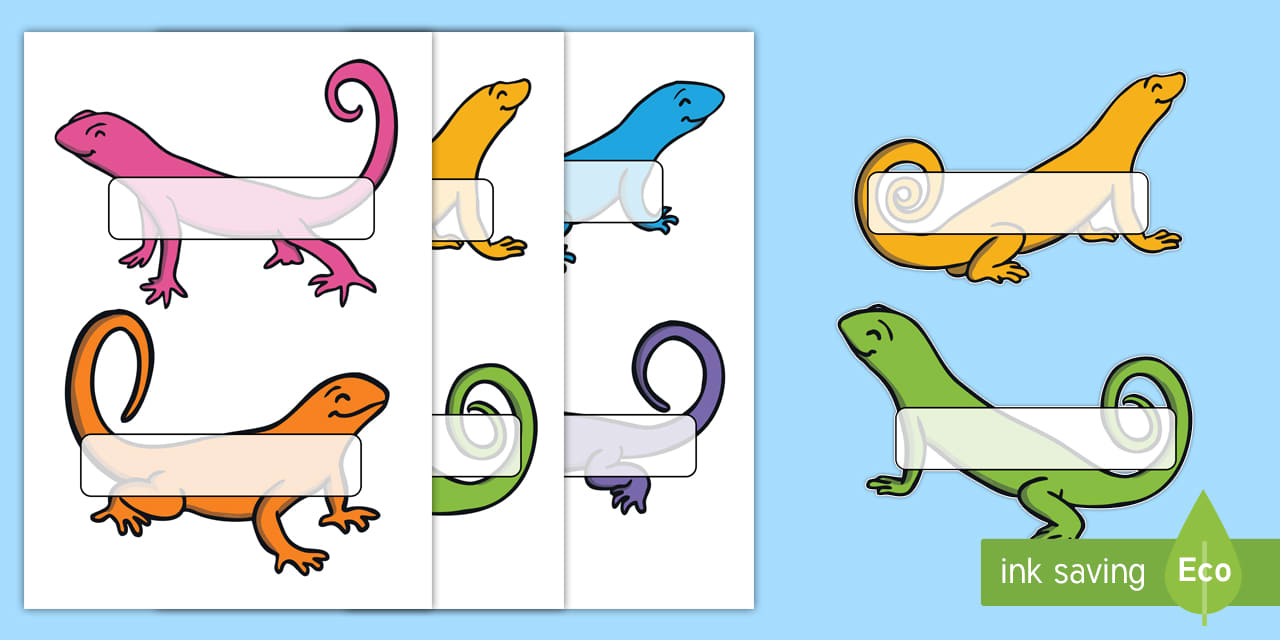 Editable Lizard Name Labels