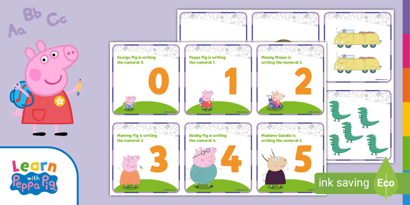 Peppa Pig: Numbers to 5 Matching Cards