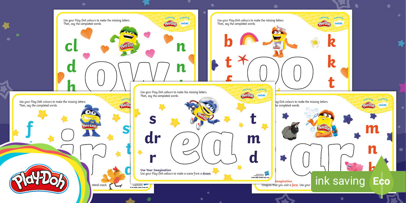 Practising Spelling Rules Play-Doh Mats - Year 1 - English