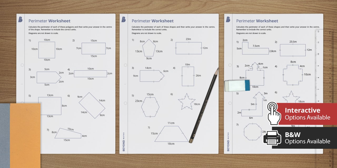 Differentiated Perimeter Worksheet