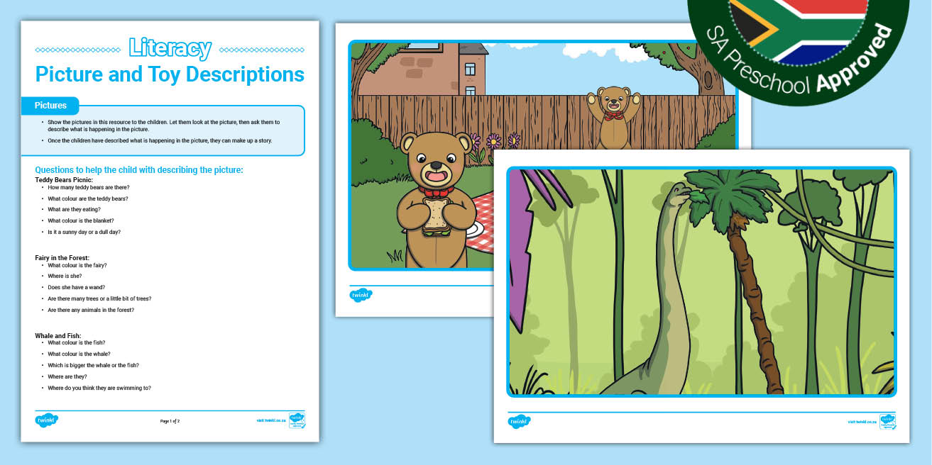 Preschool: Literacy- Picture and Toy Descriptions