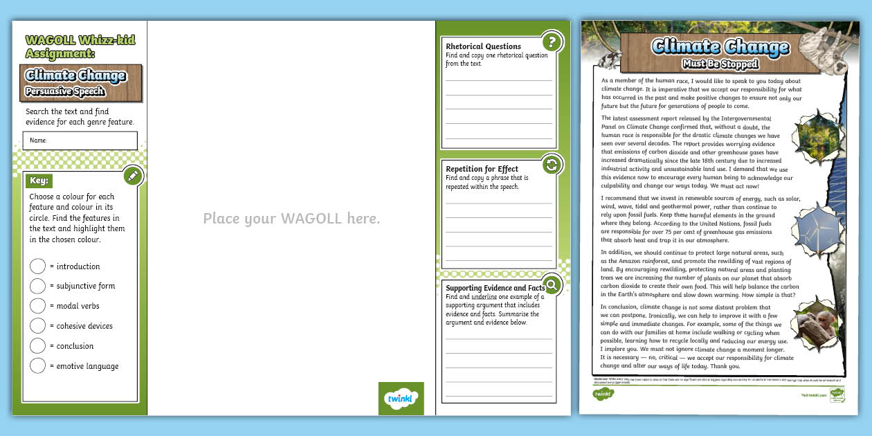 Climate Change Persuasive Text | Climate Change Speech