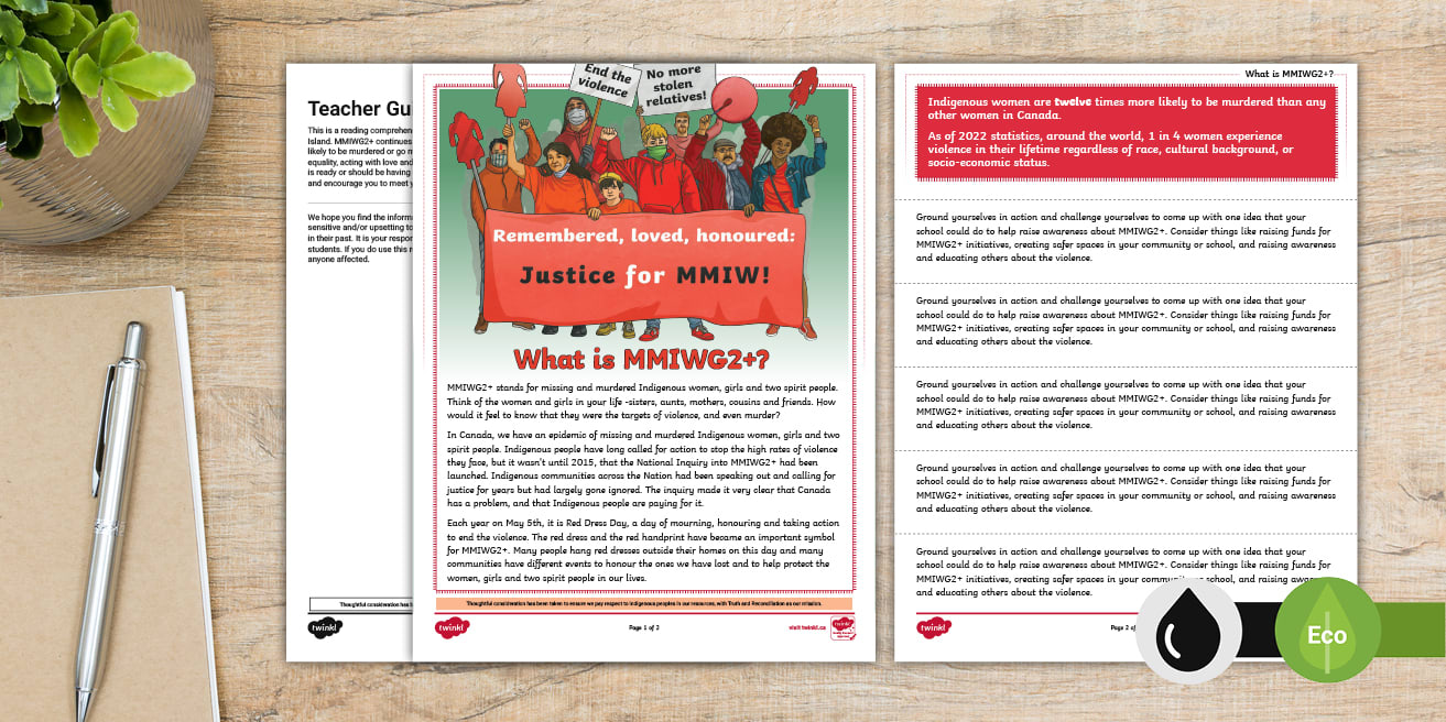 Red Dress Day and MMIWG2+ Reading Comprehension