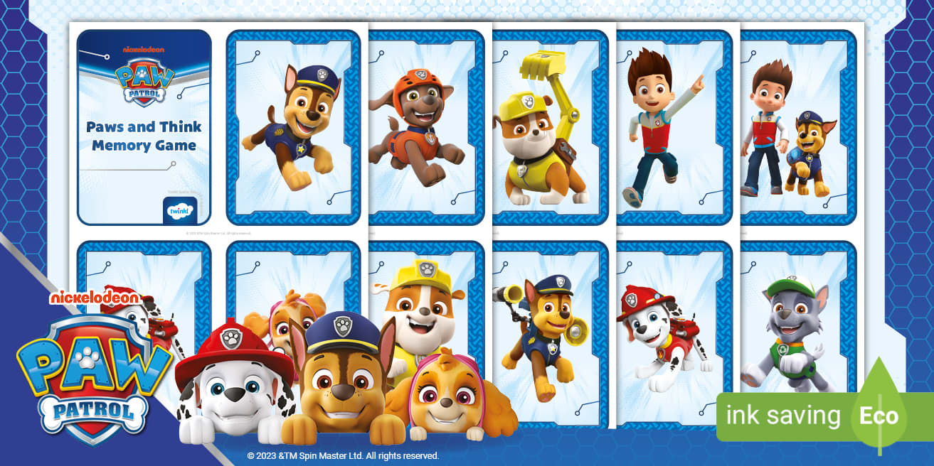 PAW Patrol: Paws and Think Memory Activity