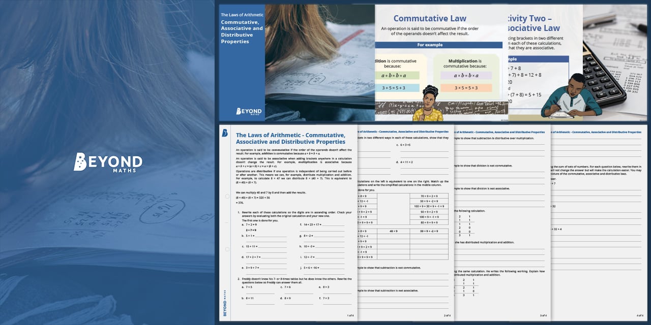 The Laws Of Arithmetic Commutative Associative And Distributive