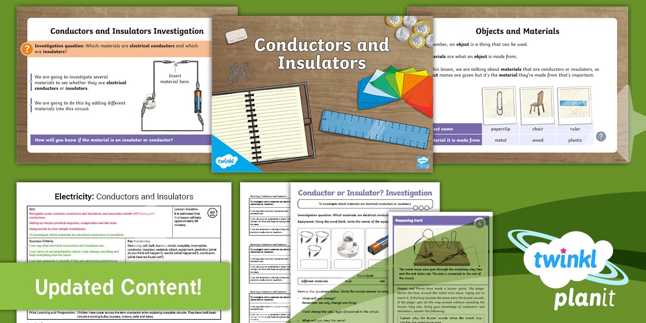 Science: Electricity: Conductors and Insulators Year 4 Lesson 4