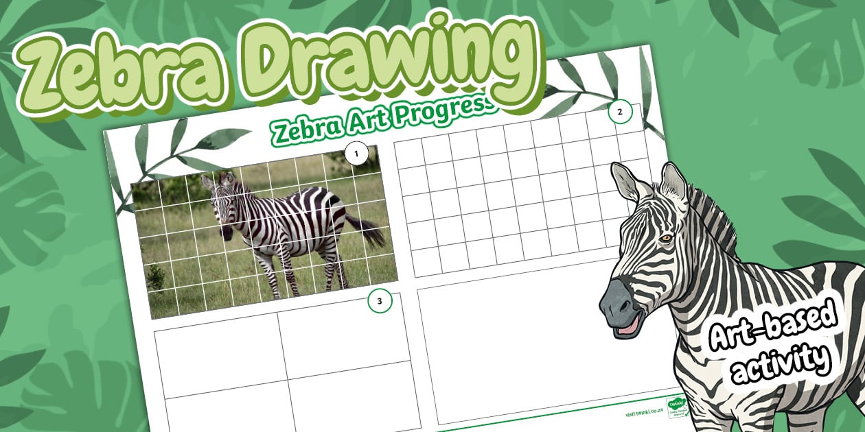Intermediate Phase Life Skills - How to Draw a Zebra - Art Progress ...