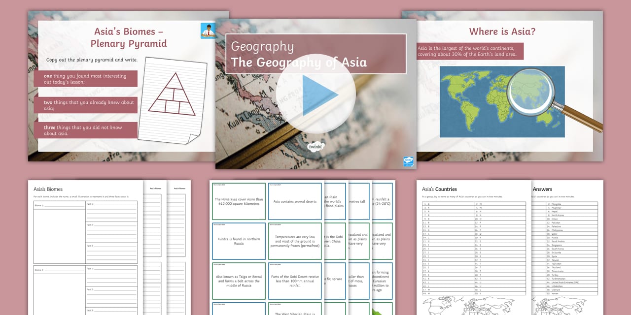 Geography of Asia Activity Pack