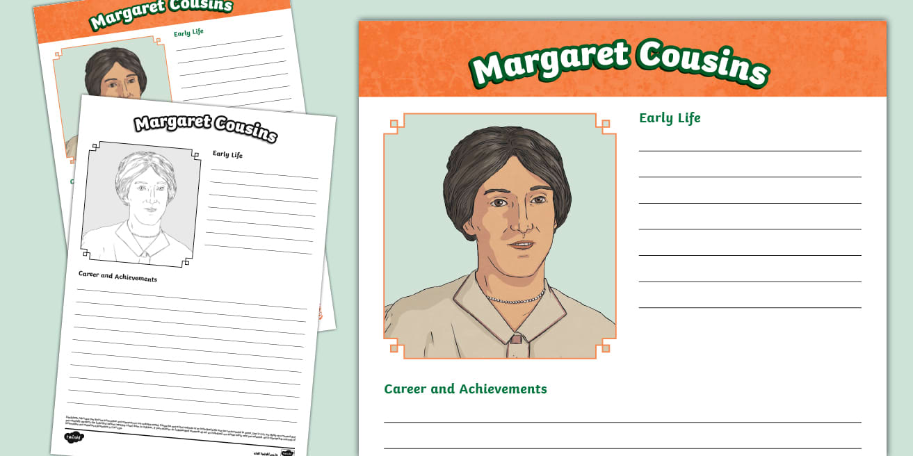 Margaret Cousins Biography Writing Template