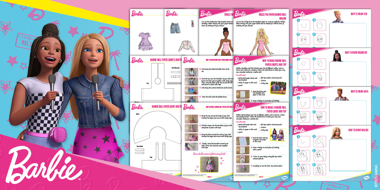 Barbie: Drawing and Dress-Up Activity Pack