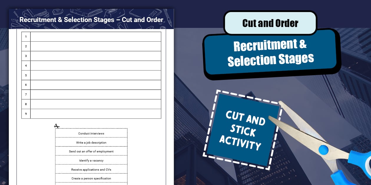Recruitment & Selection Stages Cut and Order