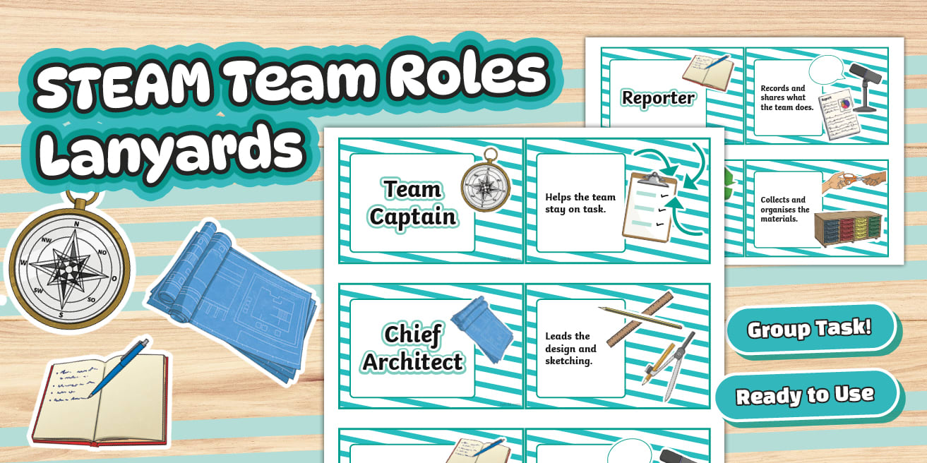 STEAM Team Roles - Lanyards