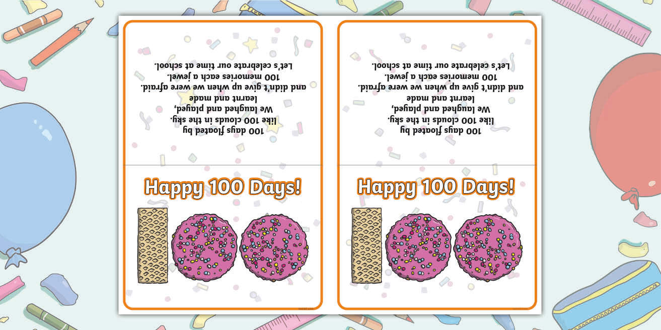 100th Day Surprise – 100 Days Poem with Biscuits