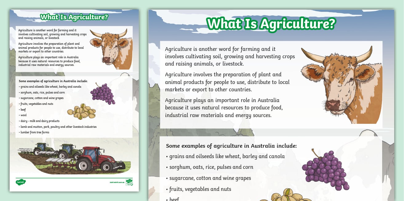What Is Agriculture? Fact Sheet