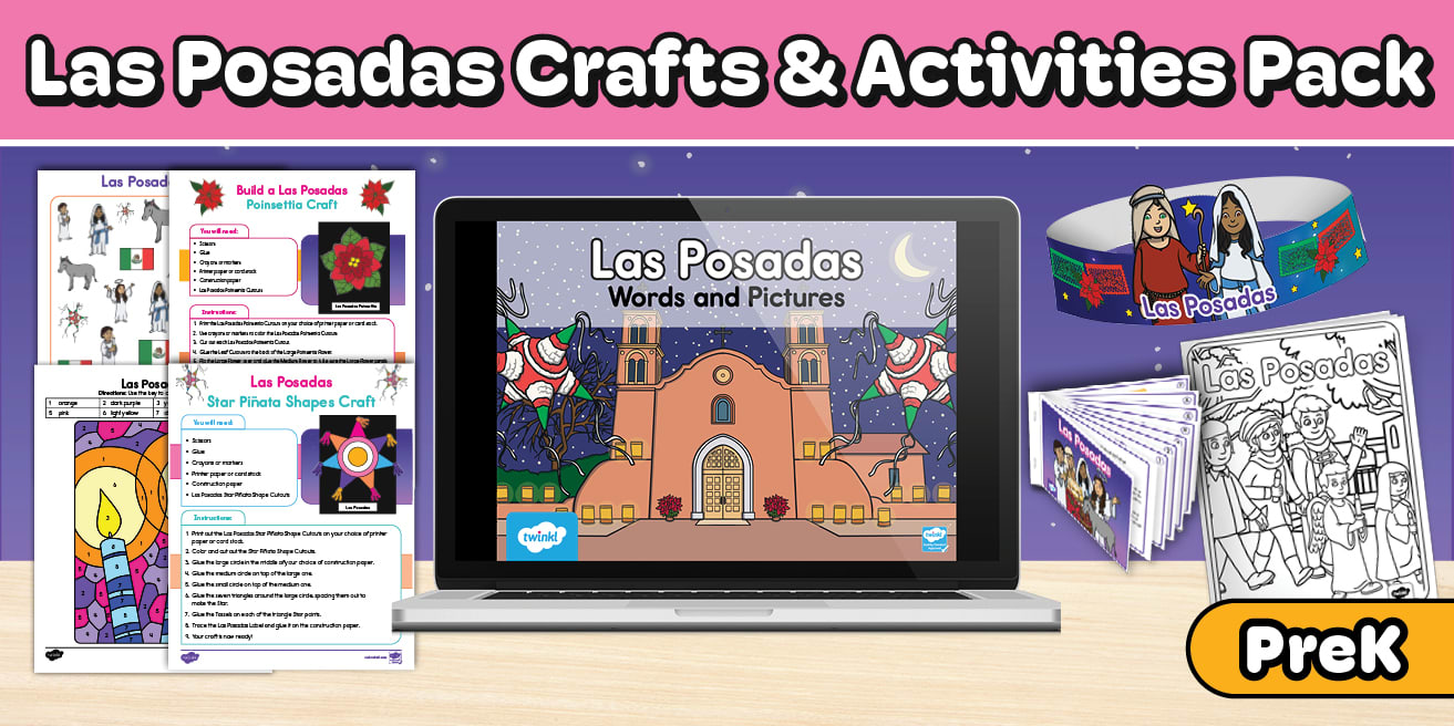 Prekindergarten Las Posadas Crafts and Activities Pack