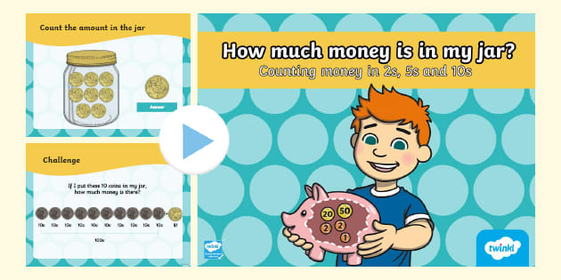 Counting Money in 2s, 5s and 10s PowerPoint