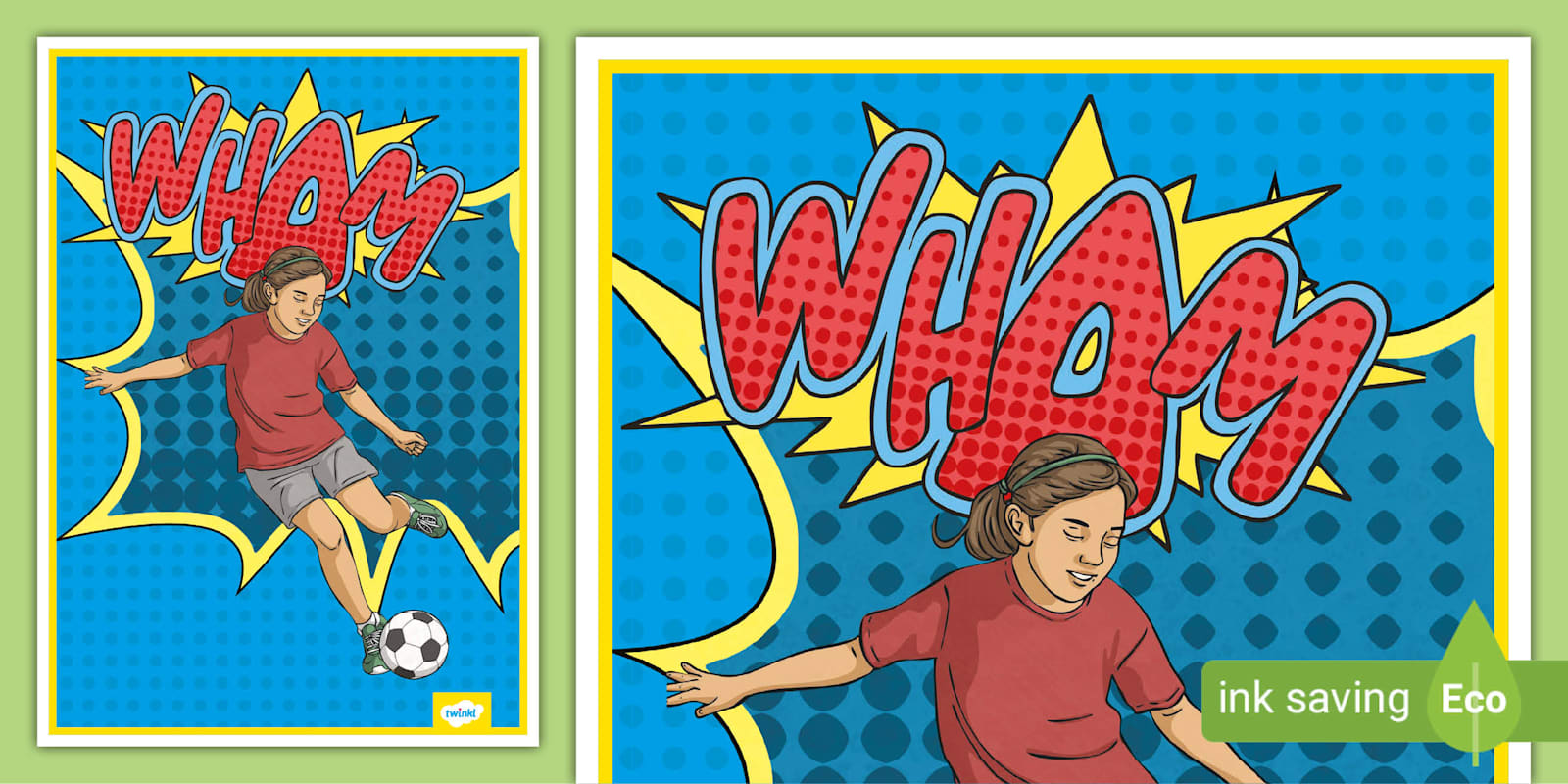 Footballer Pop Art Display Poster
