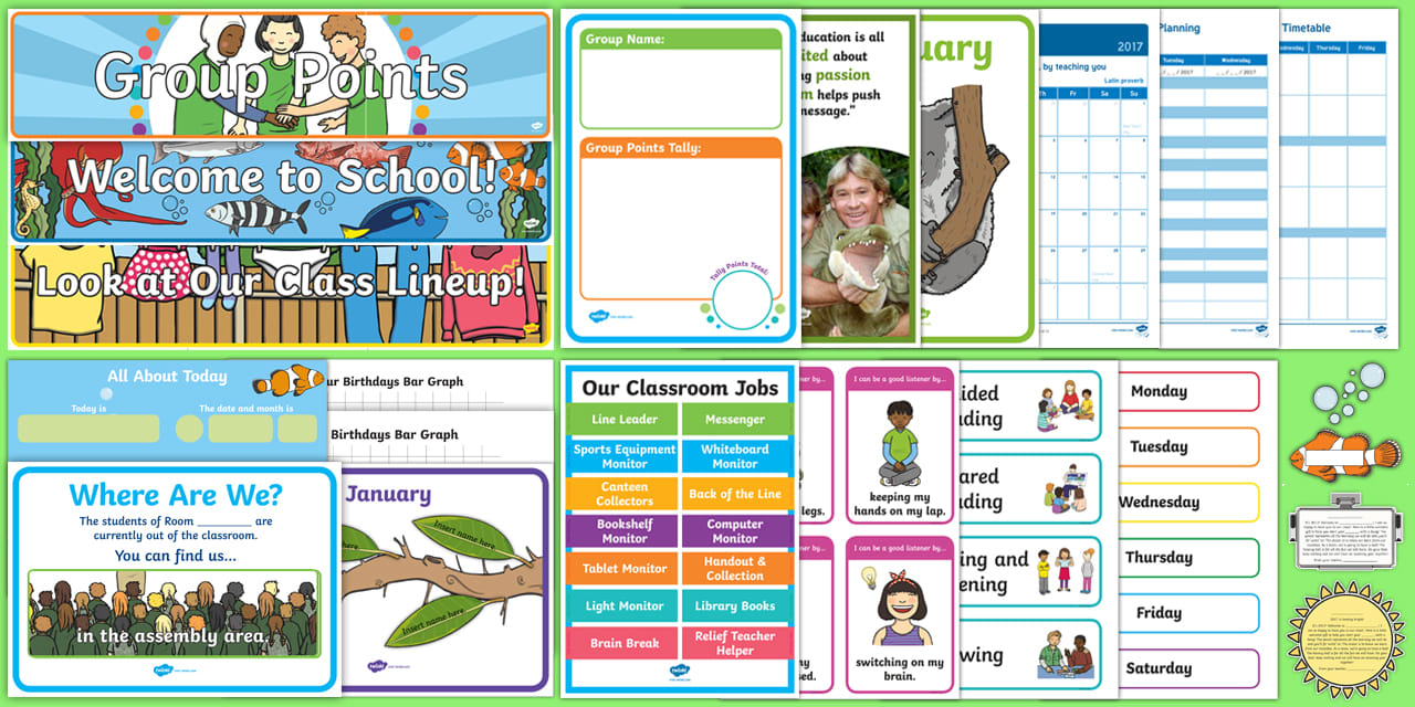 Australia Back to School Classroom Set-Up Display Pack