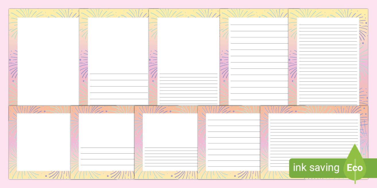 Celebrations Page Borders - Writing Frames - Twinkl