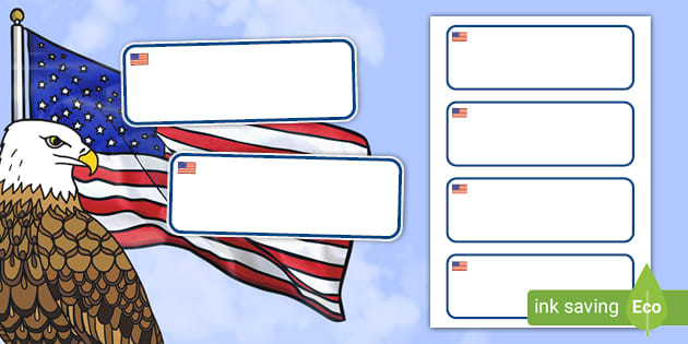 USA Themed Editable Drawer Labels Blank - Themed Classroom Label ...