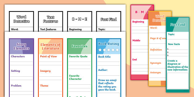 Reading Response Bookmarks