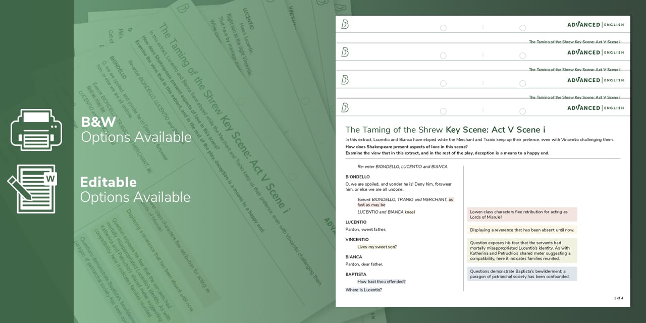 The Taming of the Shrew: Key Scenes - Act V Scene i