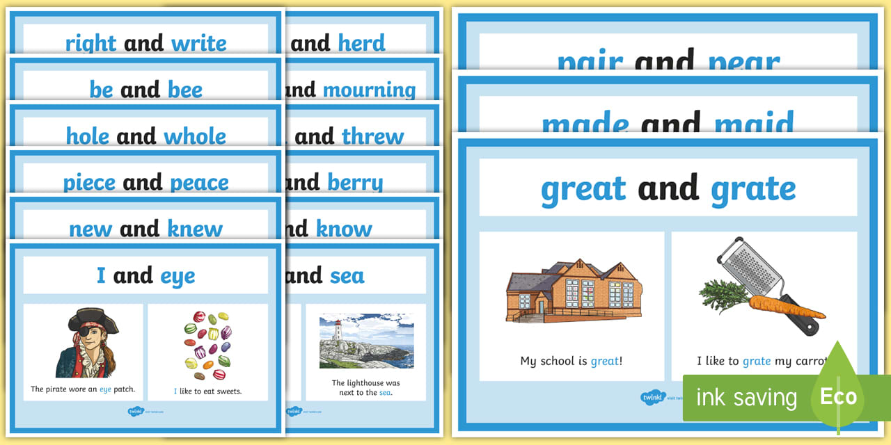 Homophone Display Posters