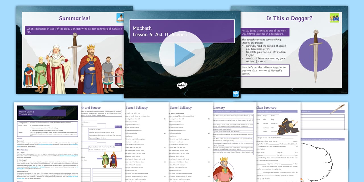 Macbeth Lesson 6: Act II, Scene i