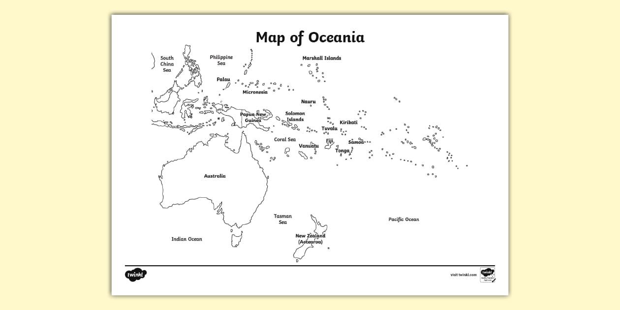 Oceania Worksheet | Primary Resources | Twinkl