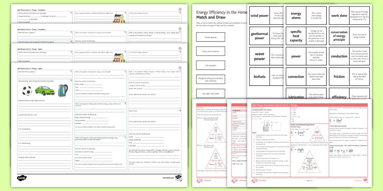 GCSE Physics Energy Revision Pack