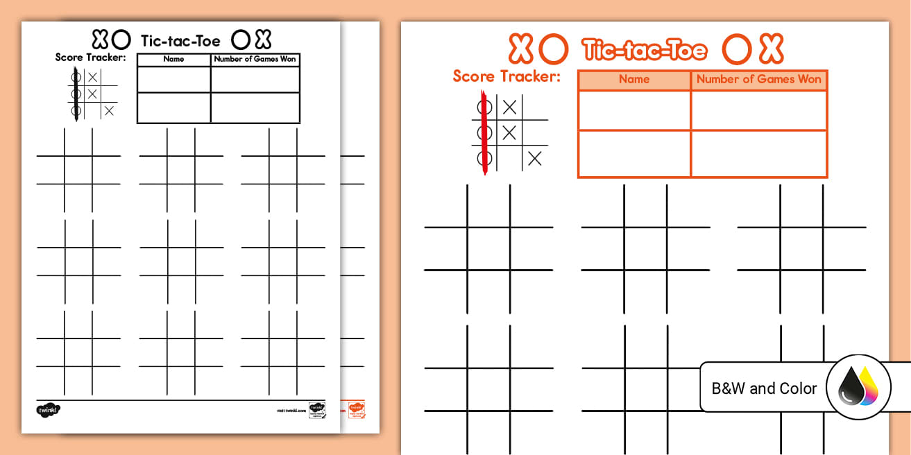 Tic-tac-Toe Printable Board