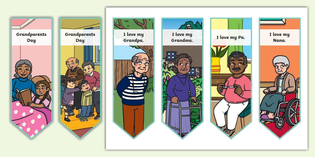 Grandparents Day Editable Bookmarks