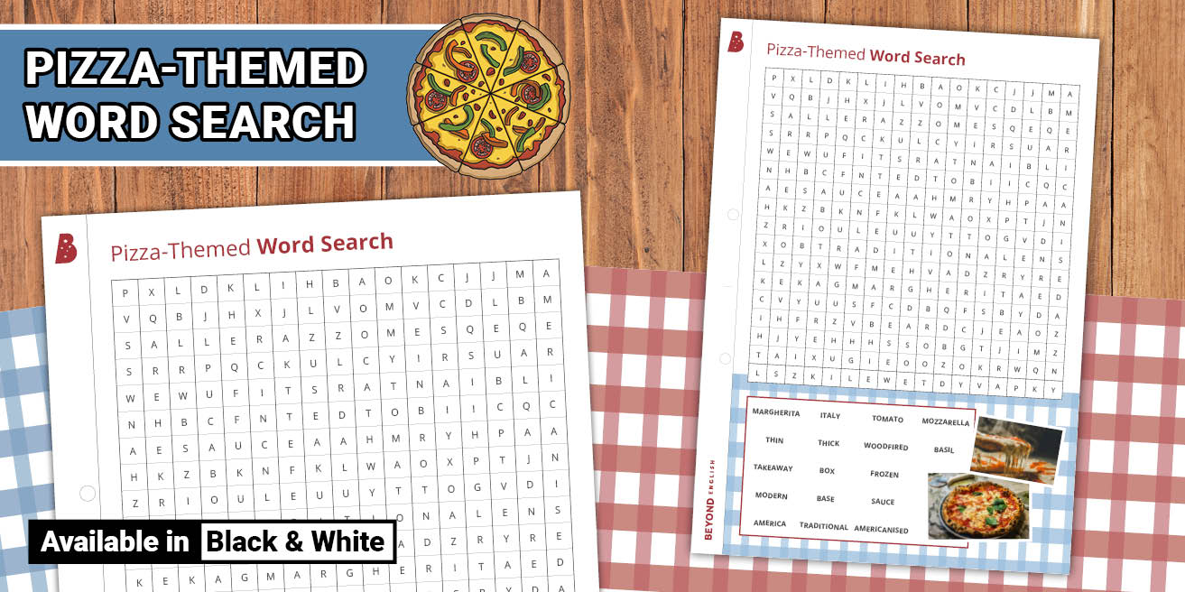 Pizza-Themed Word Search