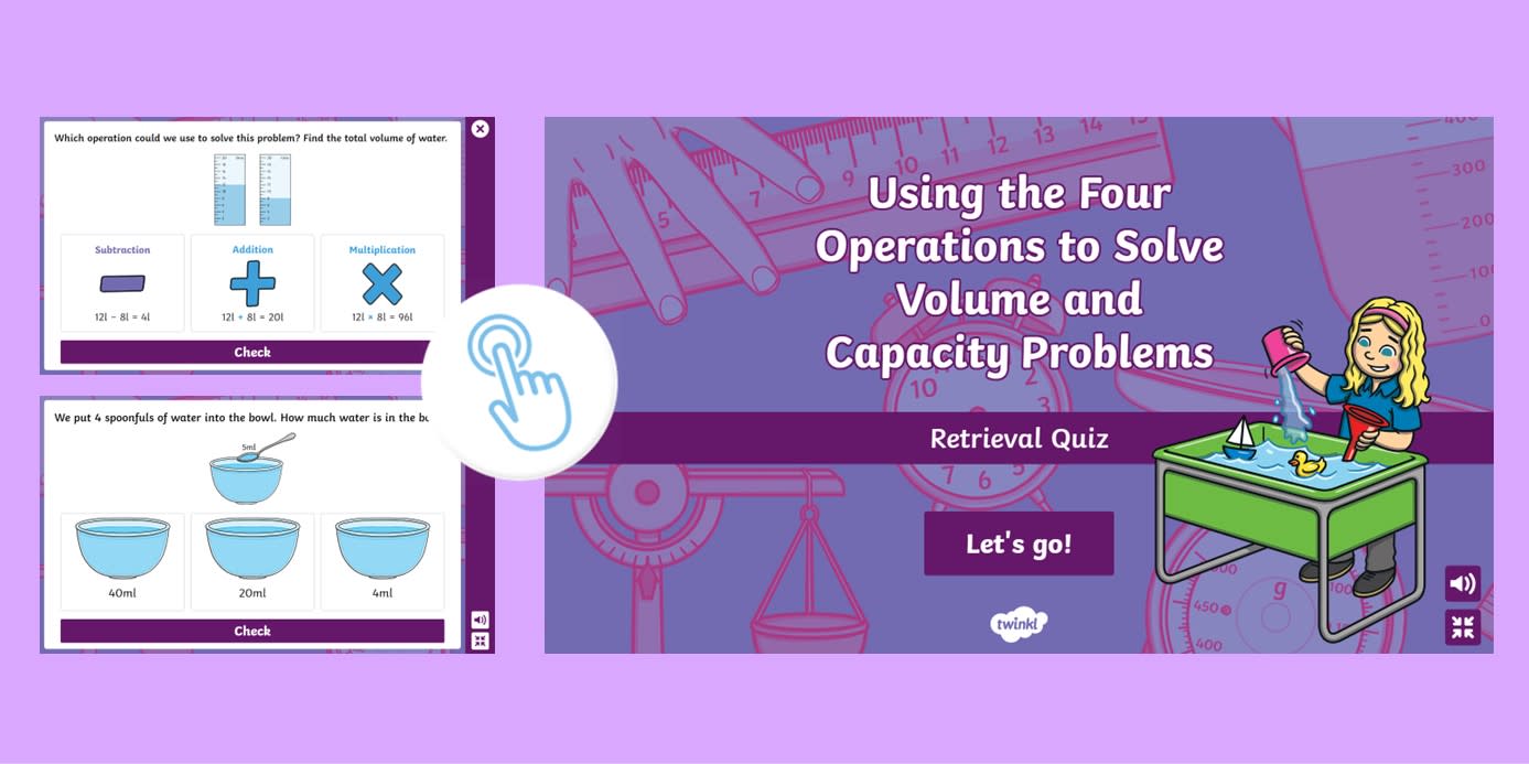 Retrieval Practice: Using the Four Operations to Solve Volume and ...
