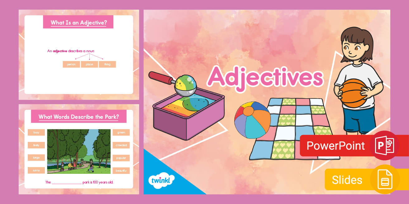 Adjectives PowerPoint & Google Slides for ELL