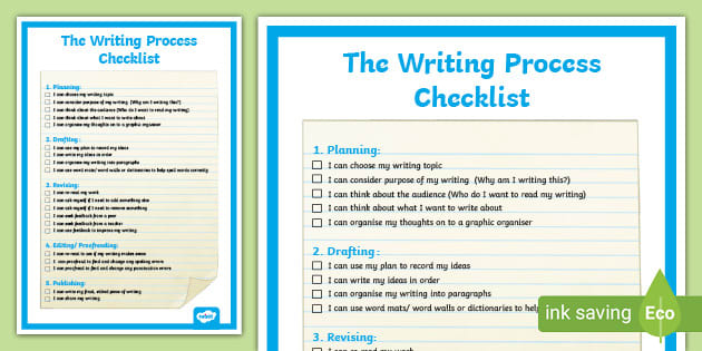 The Writing Process Checklist