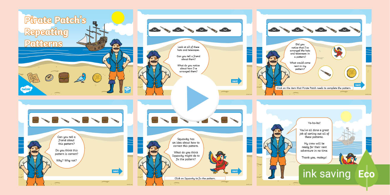 Pirate Patterns Maths EYFS - Numeracy Early Years