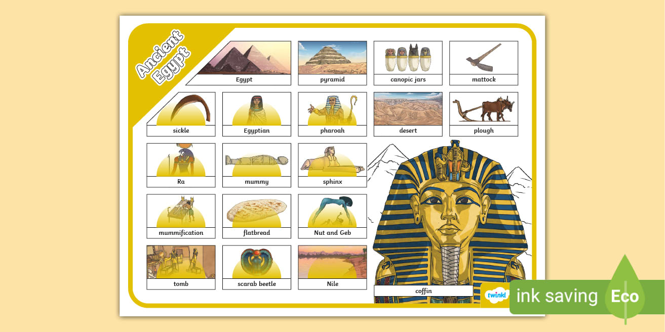 Ancient Egypt Word Mat - Teaching History in EYFS