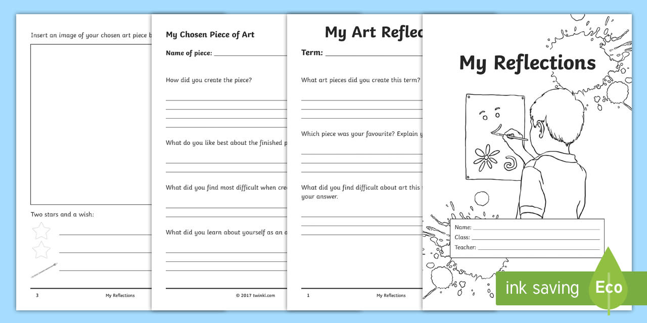 Art Self Assessment Sheet - My Reflection | Twinkl