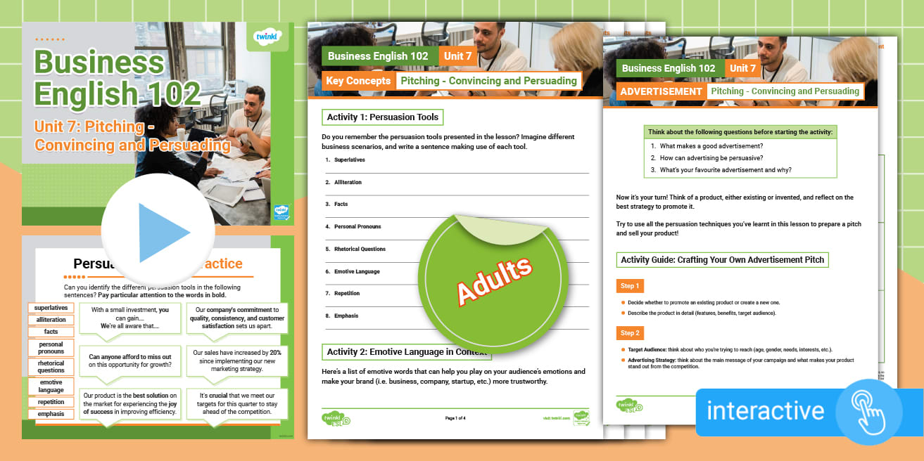 ESL Business English 102: Unit 7