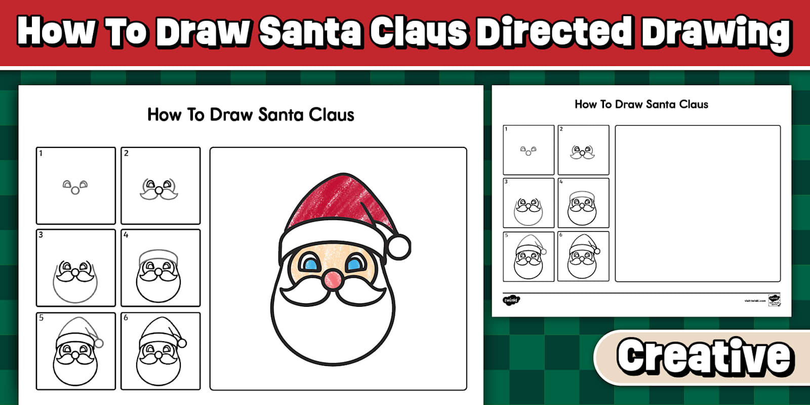 How To Draw Santa Claus Directed Drawing
