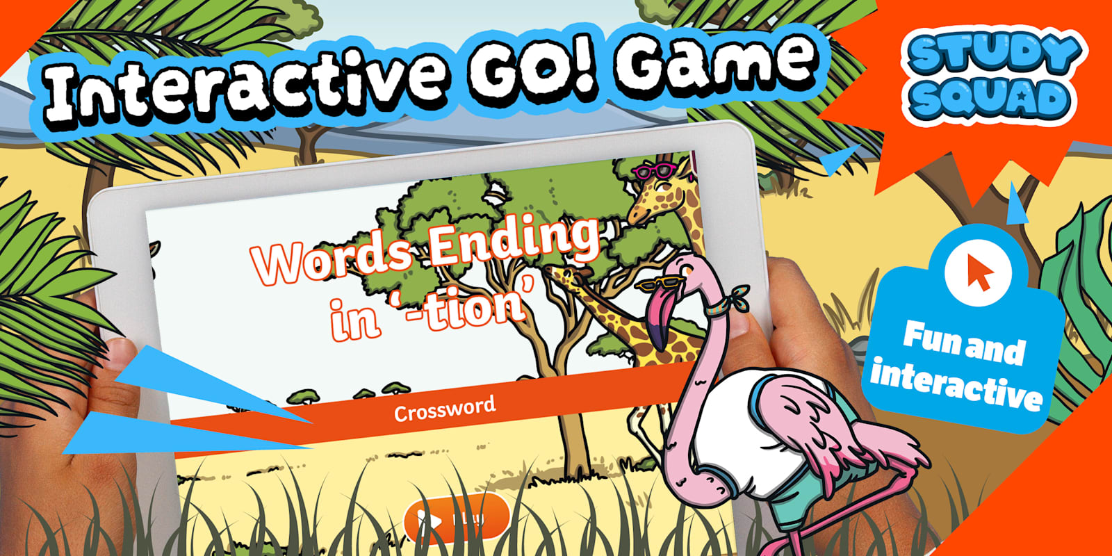 KS1 English Words Ending in '-tion' Crossword Game